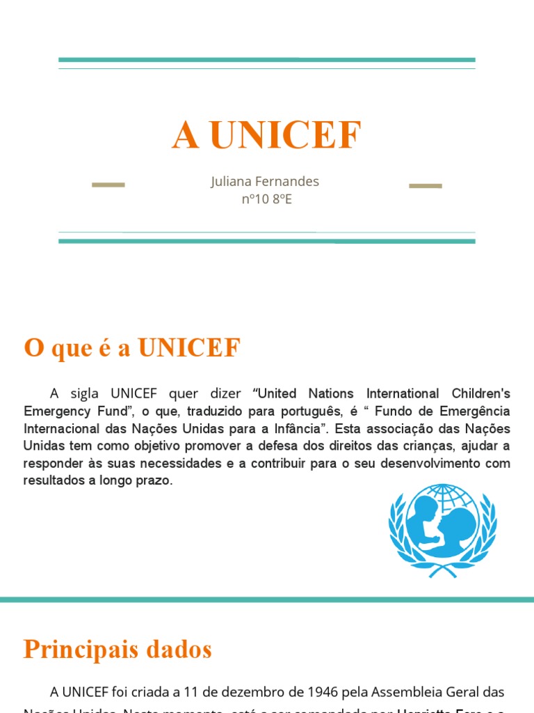 O que é a UNICEF e seus objetivos | PDF