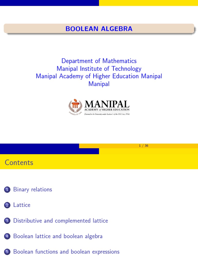 Lattice Theory Pdf Boolean Algebra Teaching Mathematics