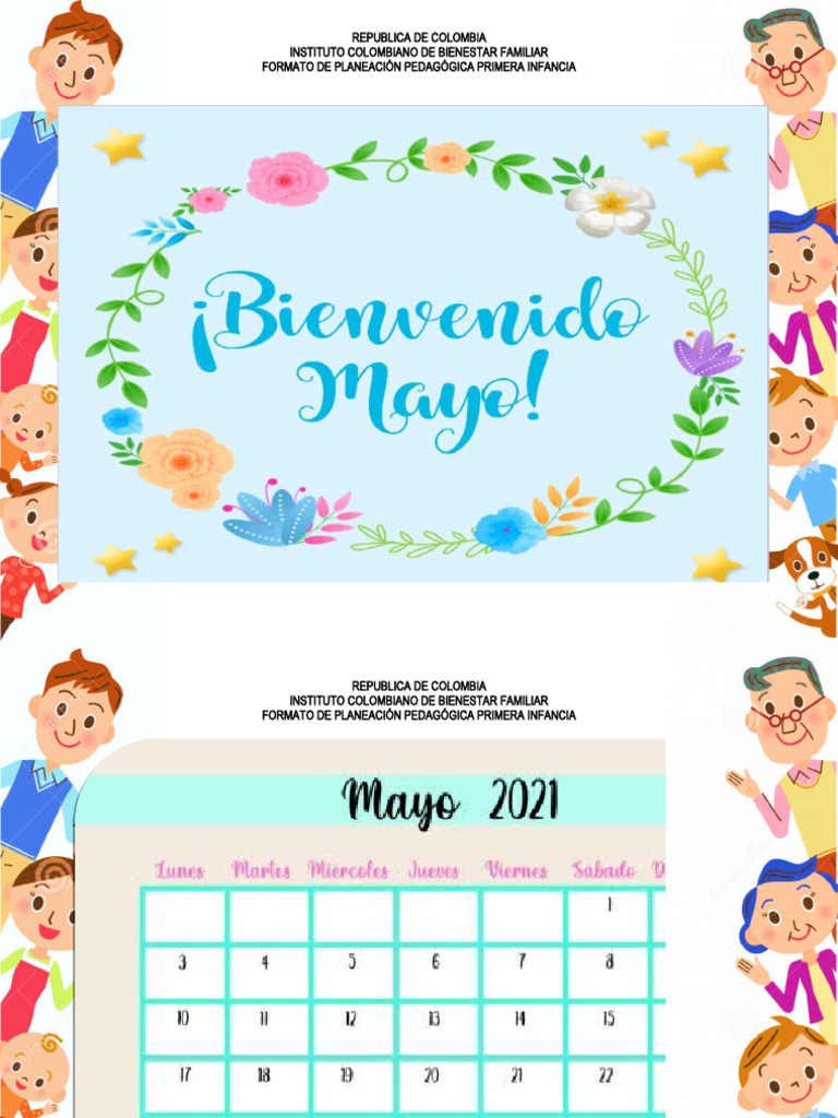 Planeacion Pedagogica Mes de Mayo Modalidad Familiar | PDF | Bienestar ...
