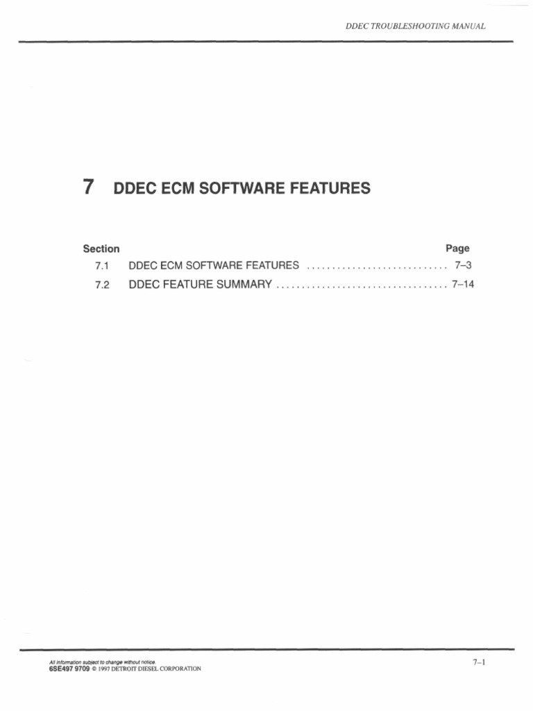 7 DDEC ECM Software Features | PDF