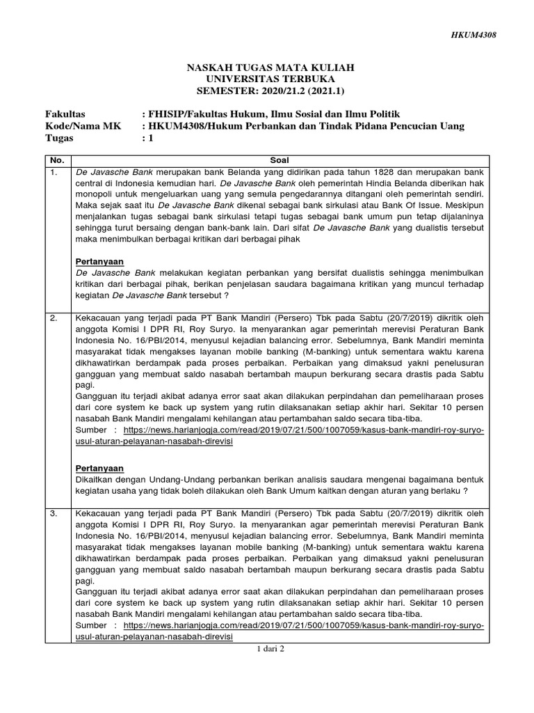 Naskah Hkum4308 tmk1 1 | PDF