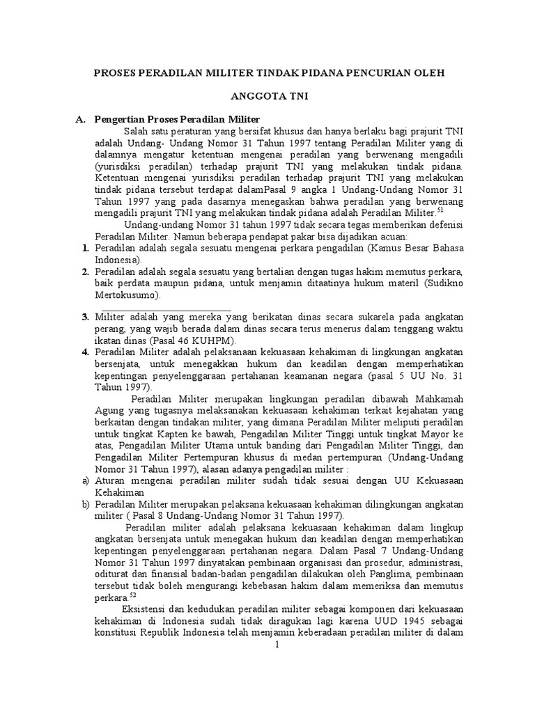 Peradilan Militer | PDF