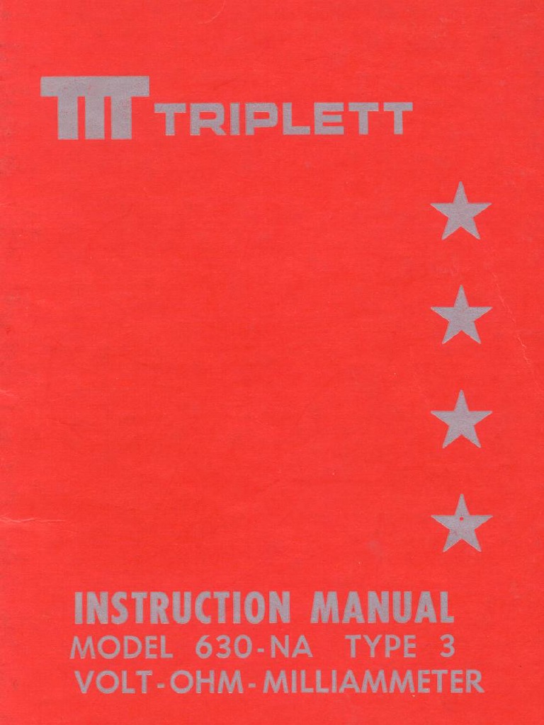 Triplett Model 630 NA Manual | PDF
