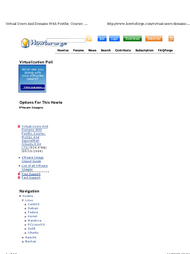 Virtualization Poll: Virtual Users and Domains With Postfix, Courier ...