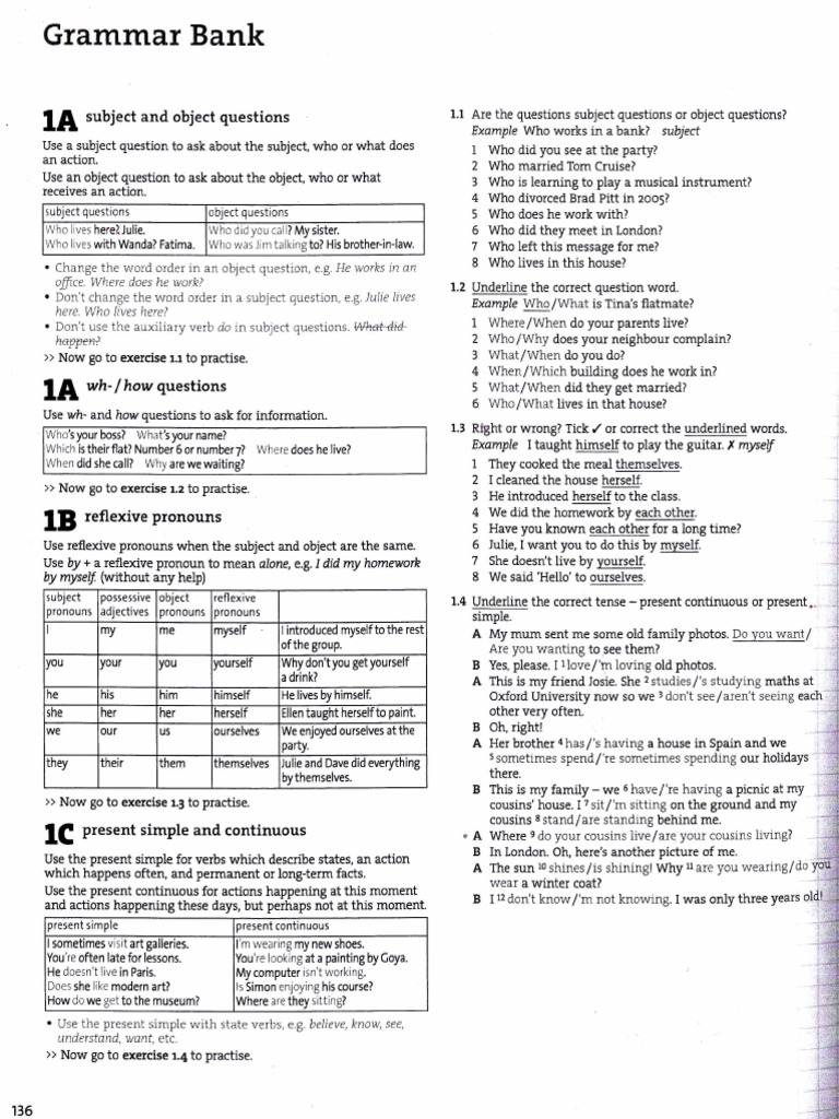 Grammar For All The Units 1 | PDF | Verb | Question