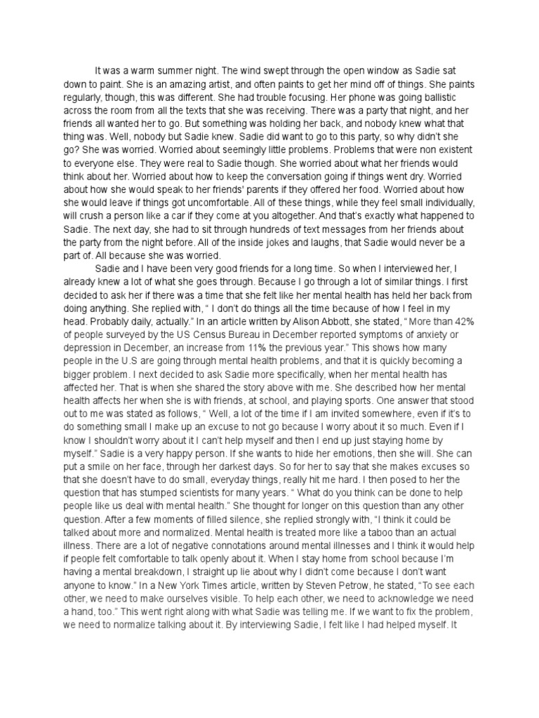 Profile Draft | PDF | Mental Disorder