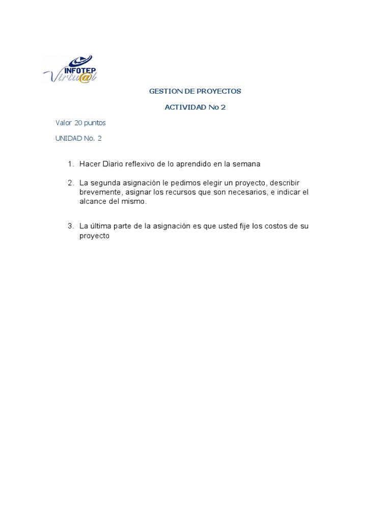 Gestión de Proyectos: Diario y Asignación | PDF