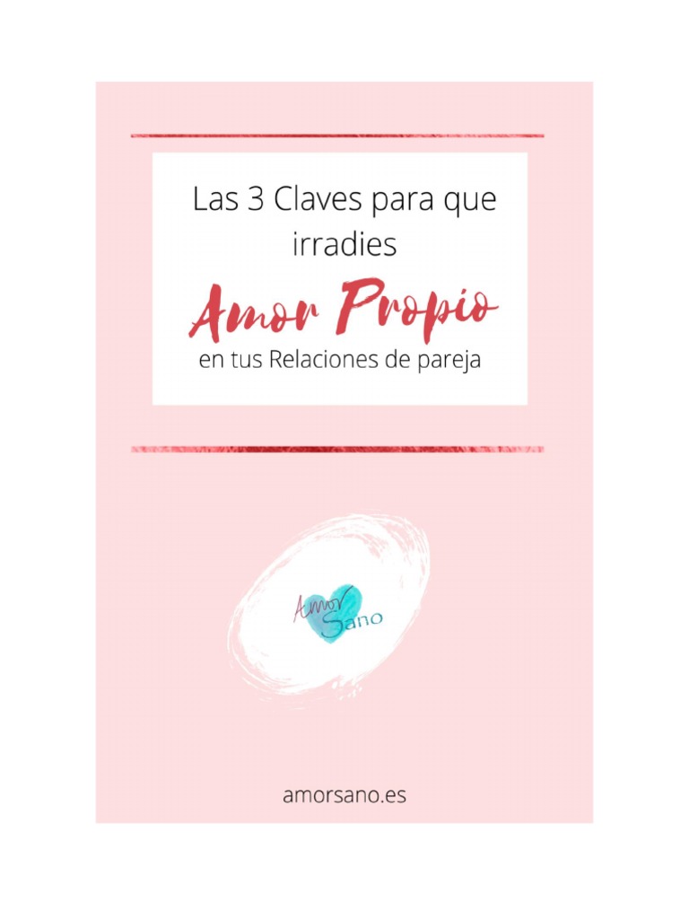 Amor Propio: Claves para Relaciones Sanas | PDF | Soledad | Autoestima
