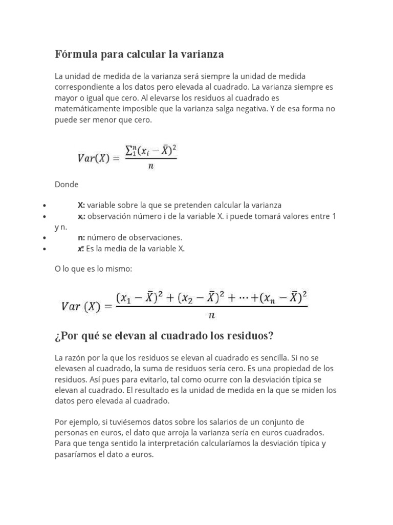 Comprendiendo la Varianza | PDF