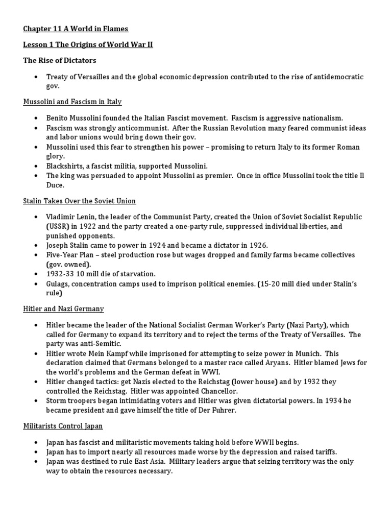 Chapter 11 A World in Flames | PDF | Extermination Camp | Adolf Hitler