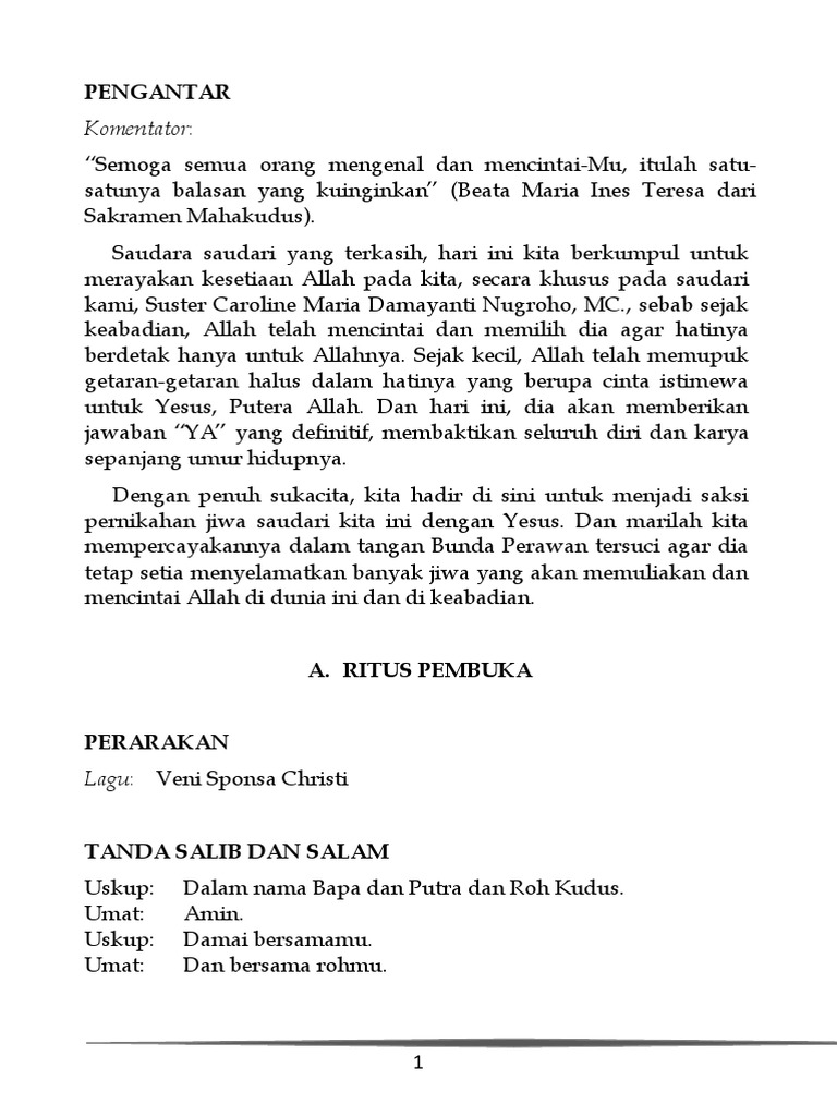 Pernikahan Jiwa Suster Carla dengan Yesus | PDF | Agama & Spiritualitas