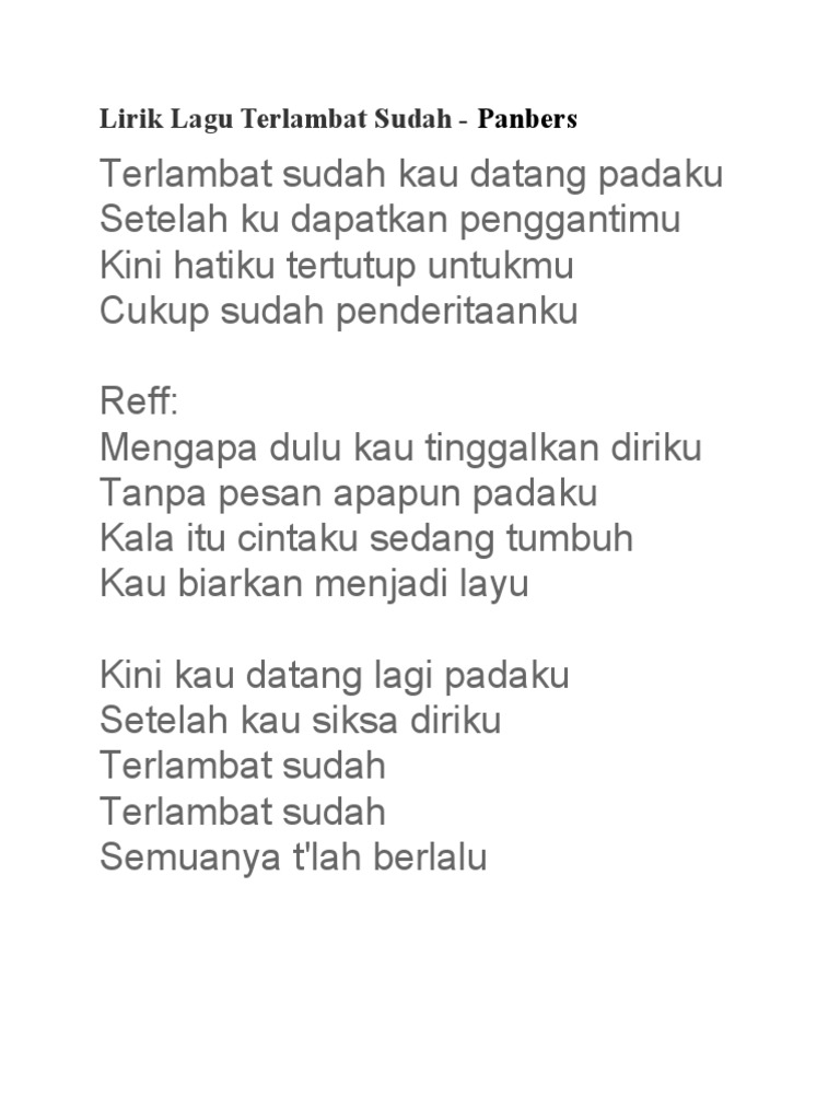 Teks Lagu | PDF