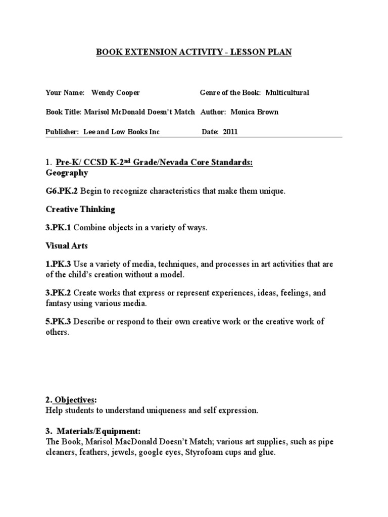 Marisol Mcdonald Doesnt Match - Extension Form | PDF | Pedagogy ...