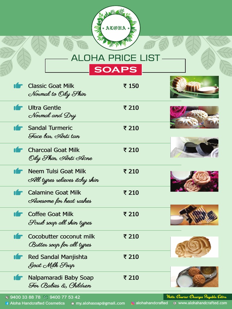aLOHA pRICE LIST | PDF | Shampoo | Cosmetics