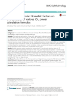 Barrett Universal II IOL Calculation | PDF
