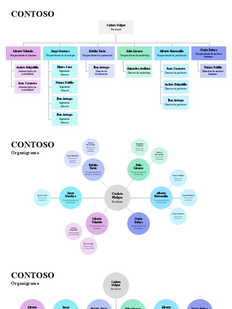 Organigrama de Contoso | PDF | Ingeniería | Ciencia y Tecnología