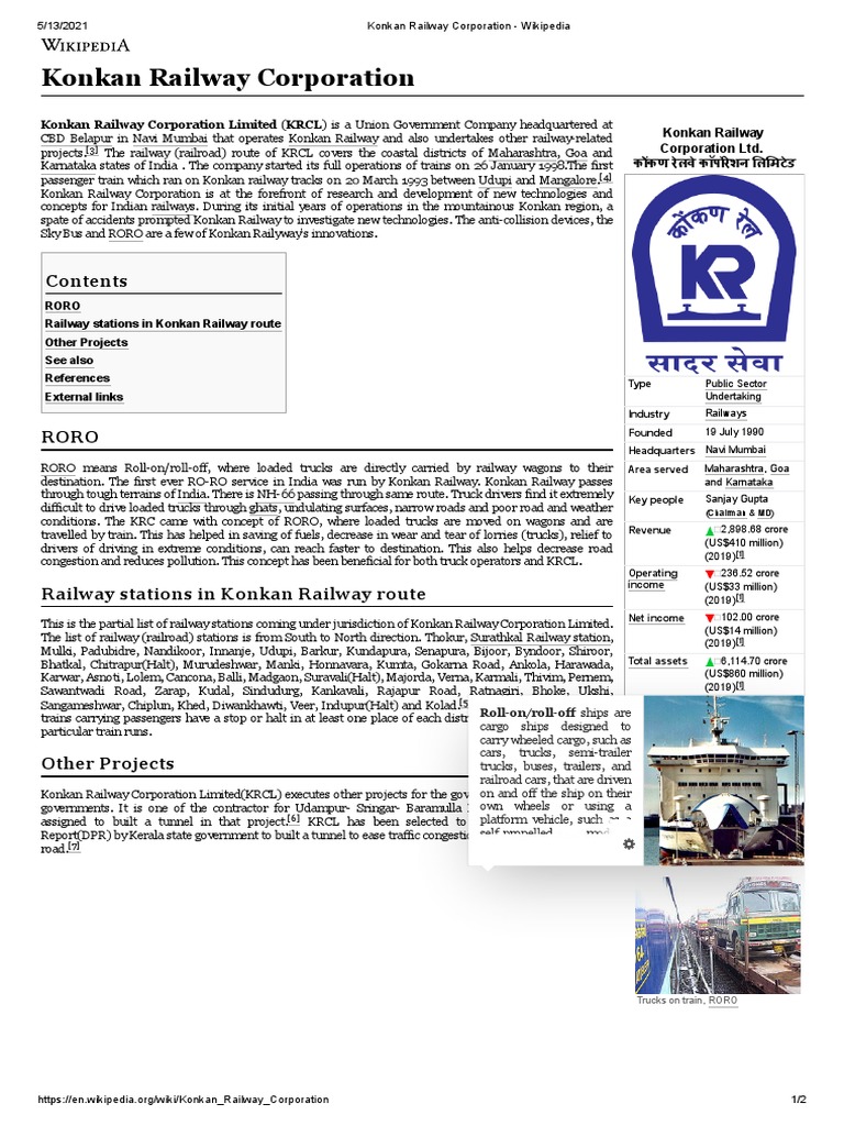 KRCL | PDF | Land Transport | Rail Transport
