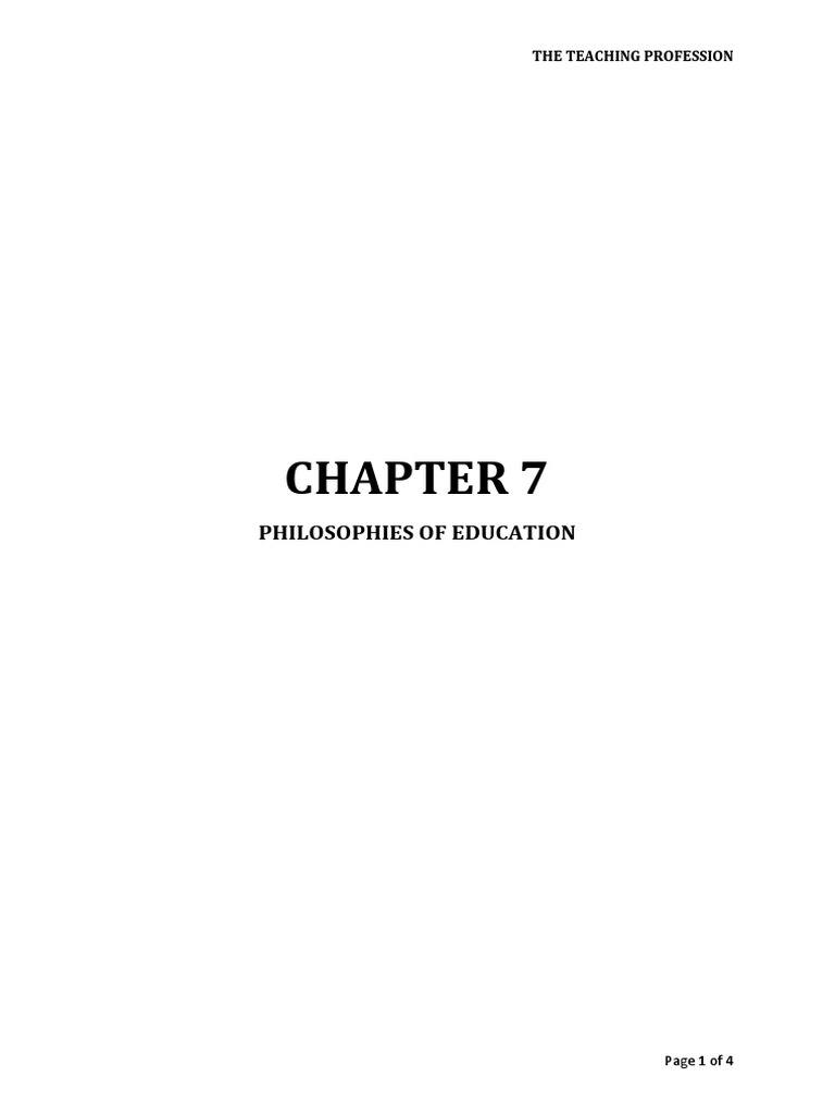 Educ 203 CHAPTER 7 Lesson 2 | PDF | Philosophy Of Education | Concept