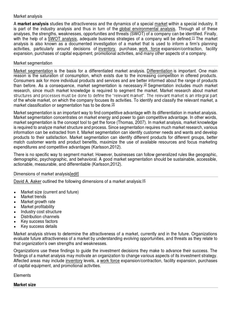 Market Analysis, Market Researh and Market Survey | PDF | Market ...