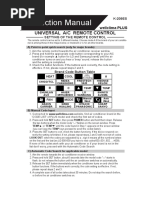 Chunghop K-1028e Universal Remote Setup Instruction With Code Table ...