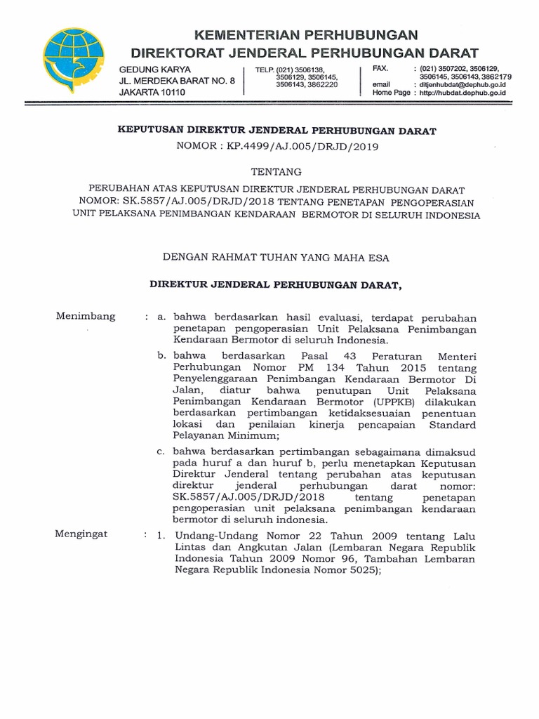 Kepdir KP.4499 .Aj .005 .DRJD .2019 | PDF