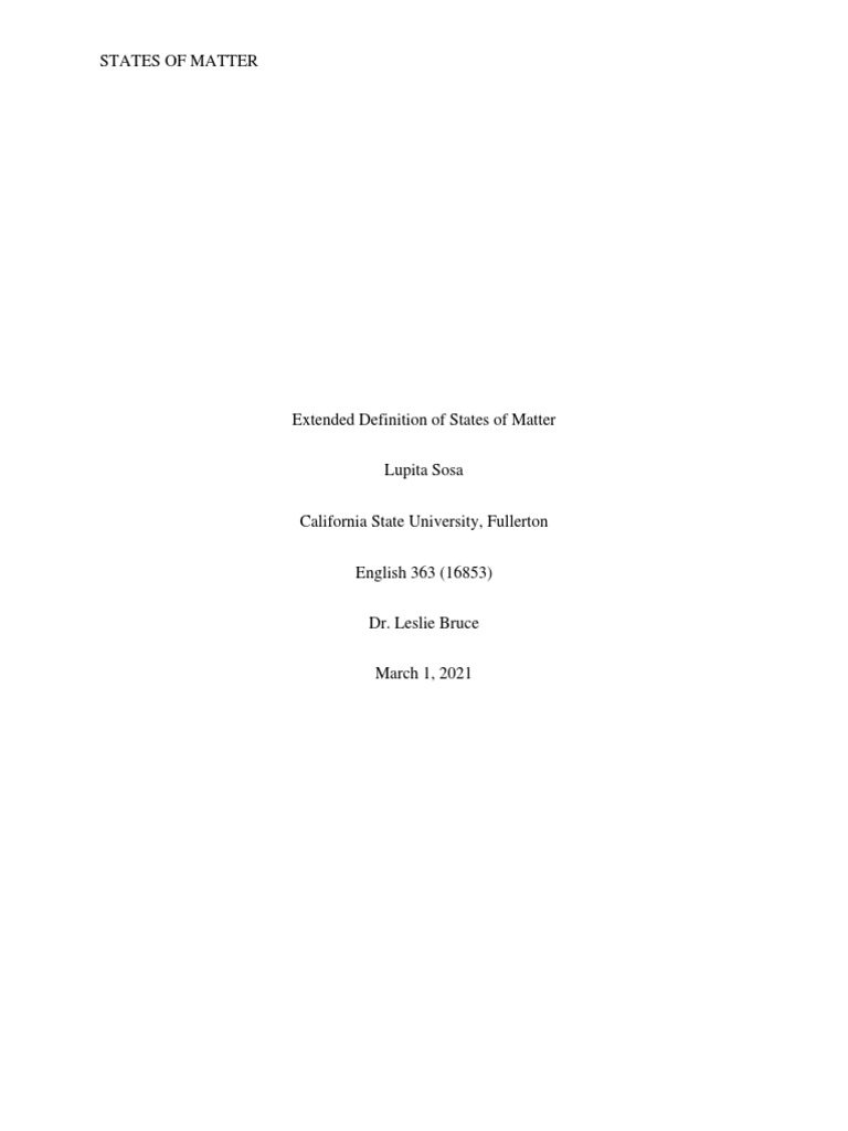 Extended Definition Final | PDF | Matter | Particle Physics