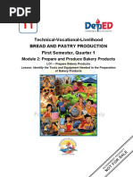 TVL He Shs BPP q2 Module-1 Lesson-2 Week 1 | PDF | Cakes | Baking