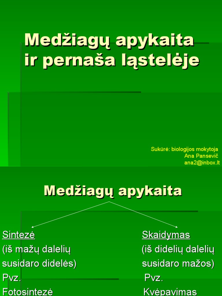 Medziagu Apykaita | PDF