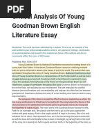 Young Goodman Brown's Dark Journey | PDF