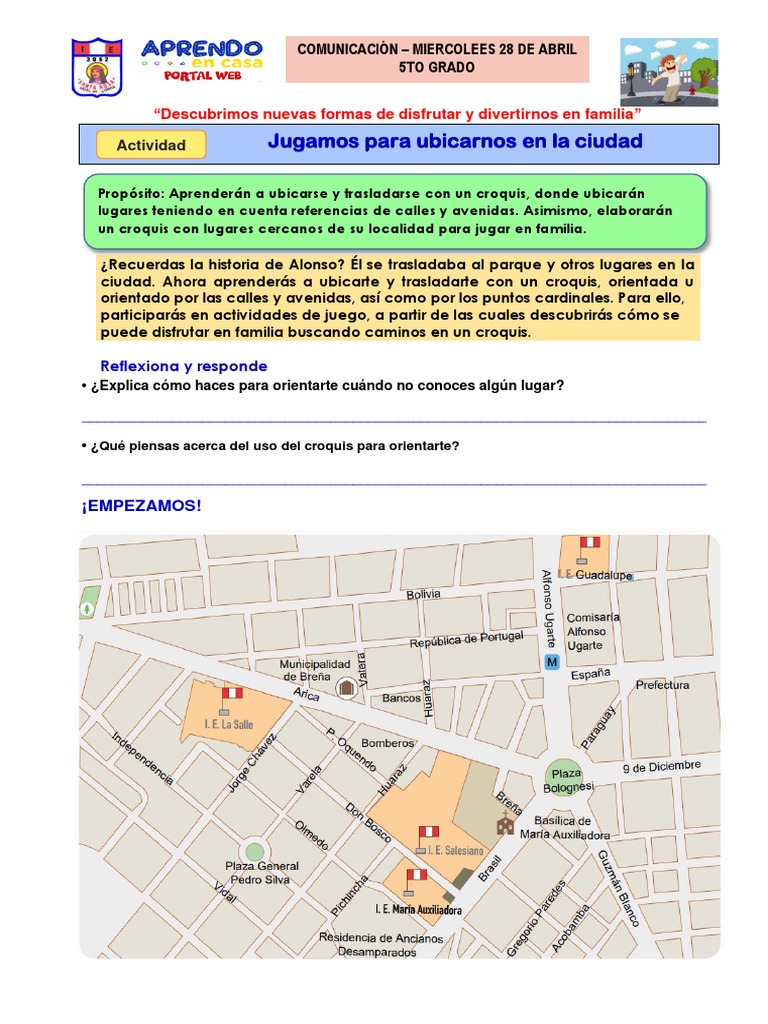 Jugamos para Ubicarnos en La Ciudad: Actividad | PDF | Ocio | Deportes
