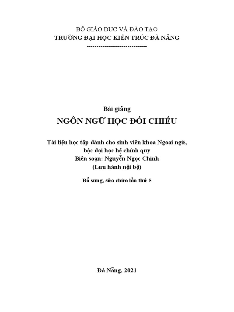 Ngon Ngu Hoc Doi Chieu | PDF