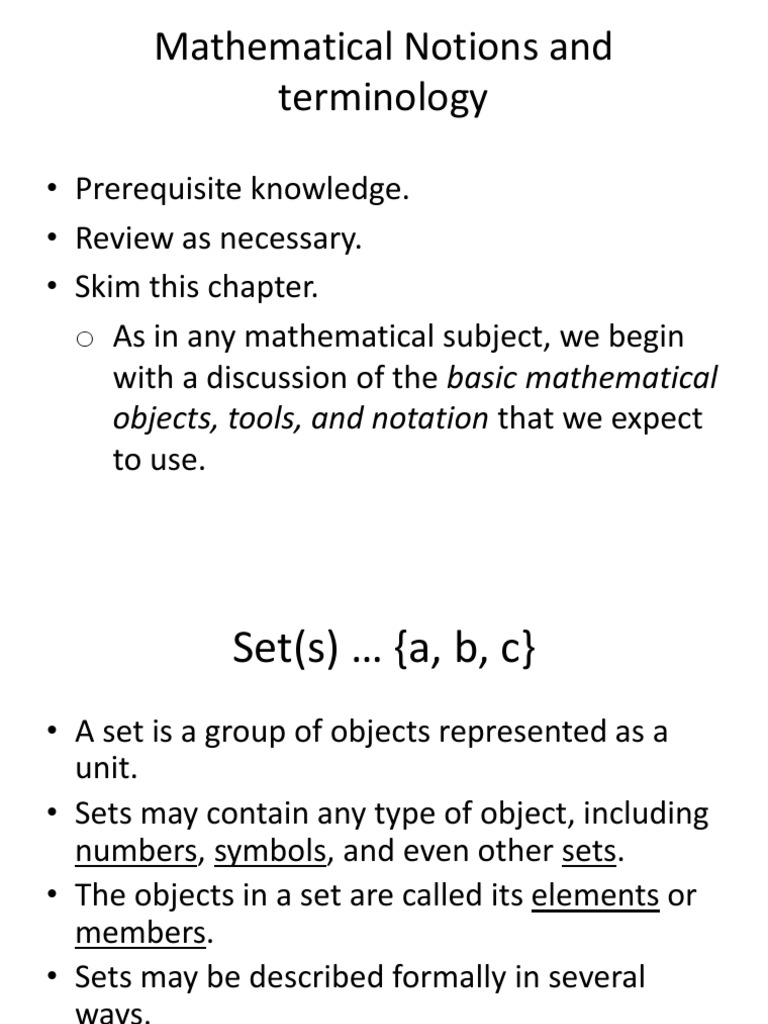 Mathematical Notations and Set Theory | PDF | Vertex (Graph Theory ...
