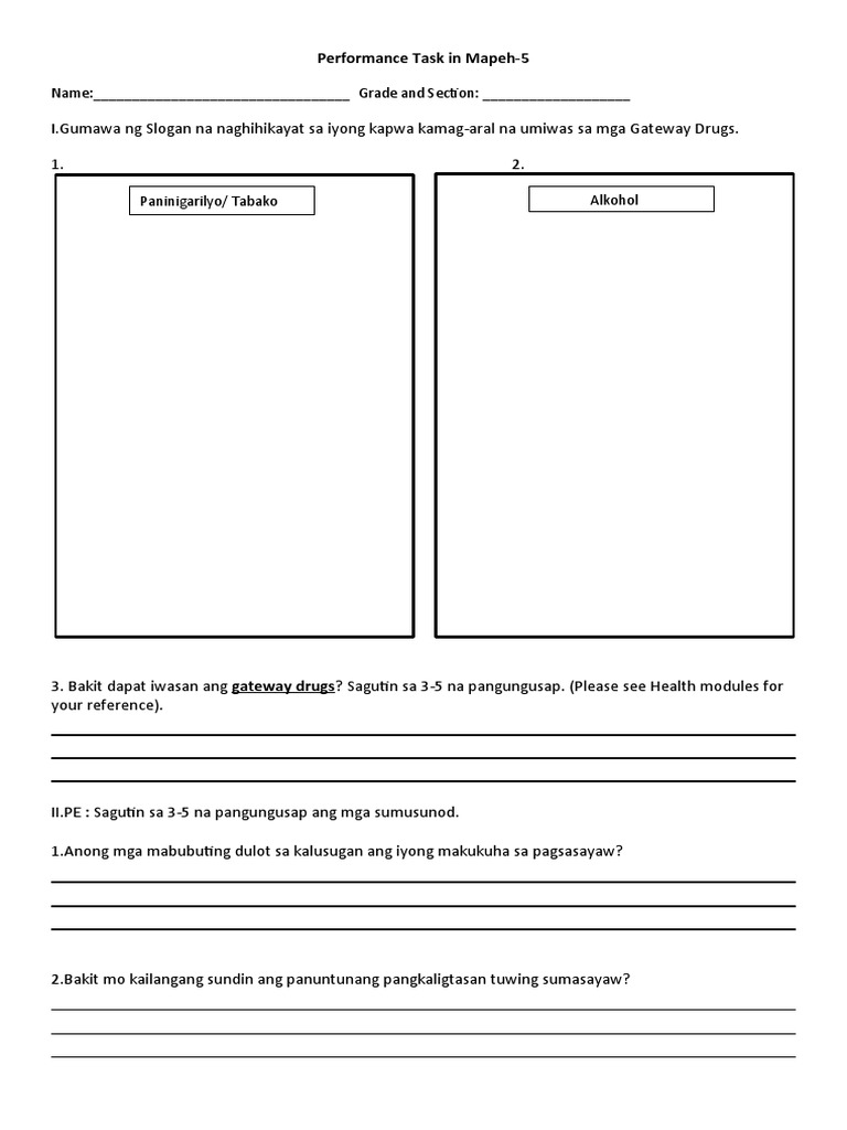 Performance Task in Mapeh | PDF