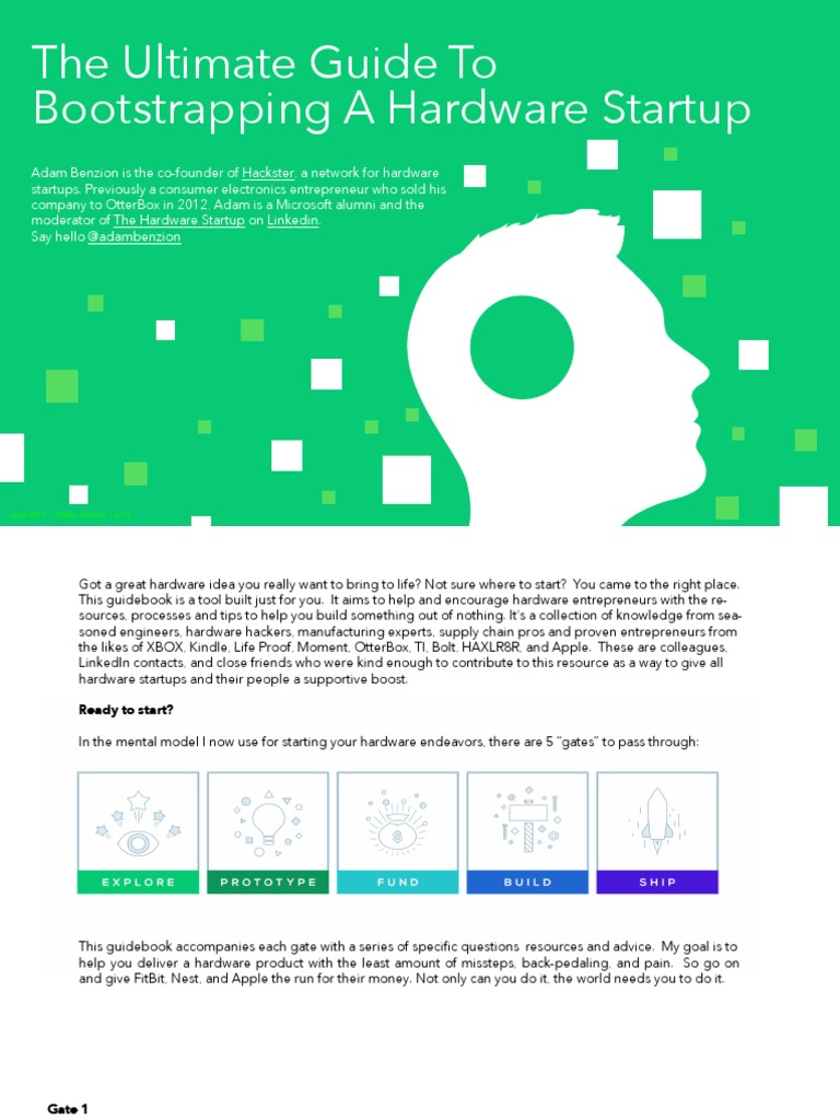 Hardware Startup Bootstrapping Guide | PDF | Startup Company | Small ...