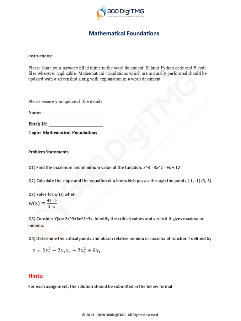 Problem Statement - Mathematical | PDF | Computers