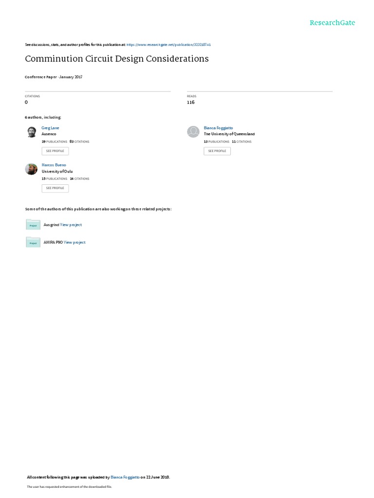 Impc2016 - Comminution Circuit Design Considerations | PDF | Mill ...