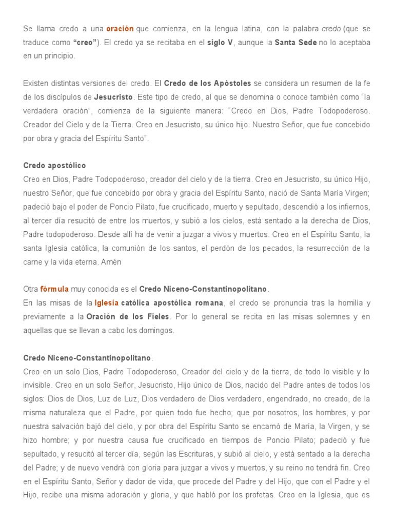 Credo | PDF | Credo | Iglesia ortodoxa oriental