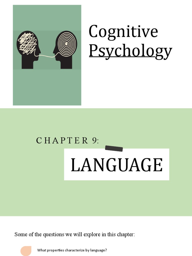 Language Properties in Cognitive Psychology | PDF | Word | Speech
