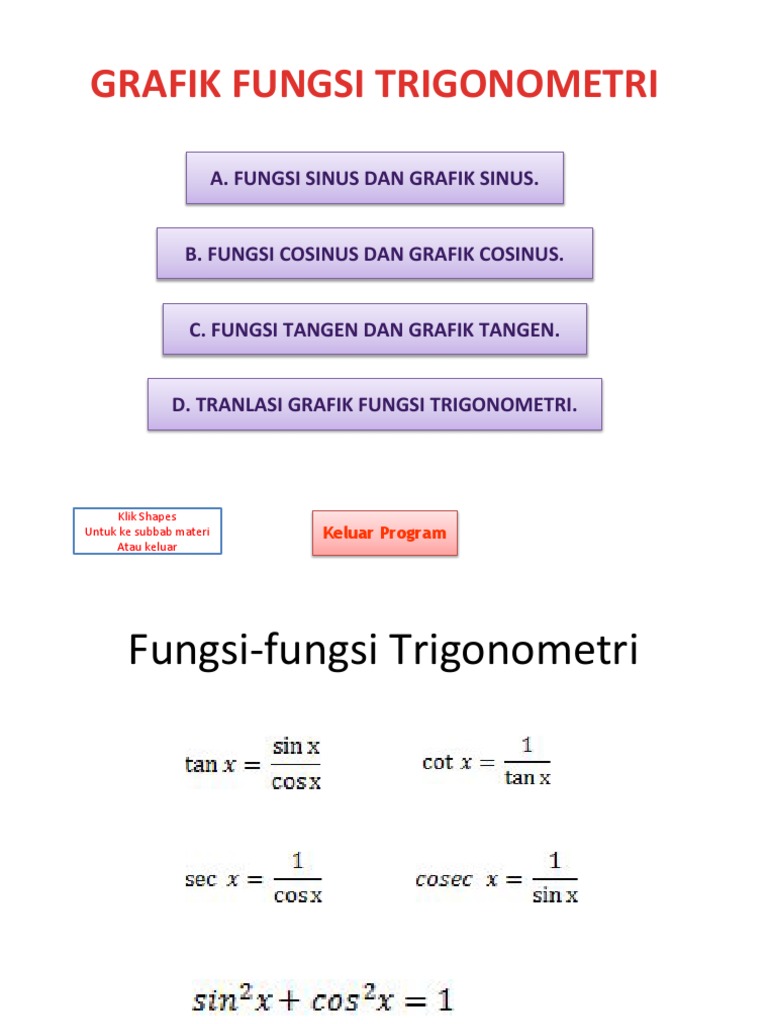 KALKULUS (Fungsi Trigonometri) | PDF