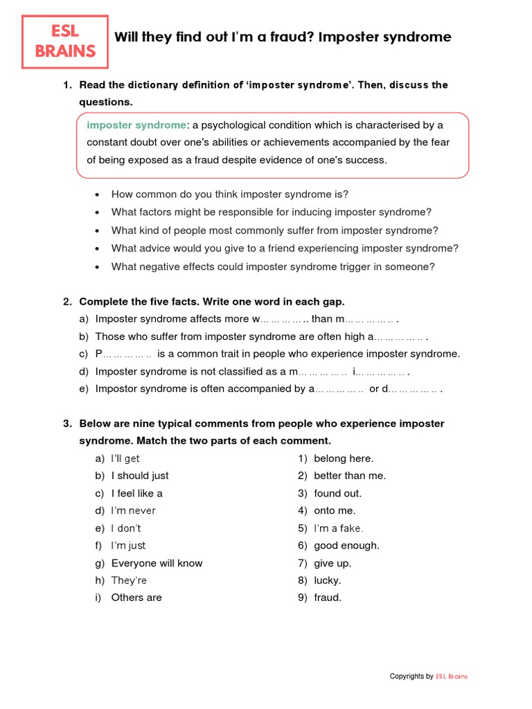 Imposter Syndrome | PDF | Neuropsychological Assessment | Human Nature