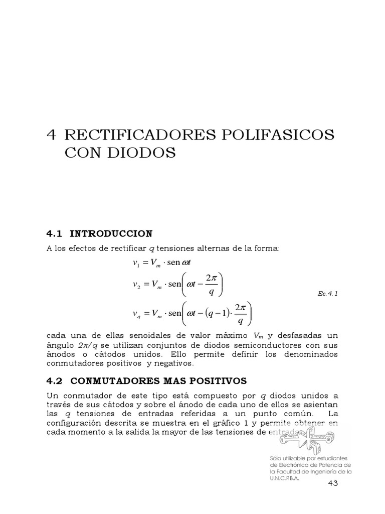 Rectificadores Polifásicos con Diodos | PDF | Rectificador | Diodo
