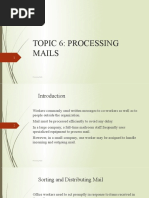 Procedures For Dealing With Incoming and Outgoing Mail in Large and ...