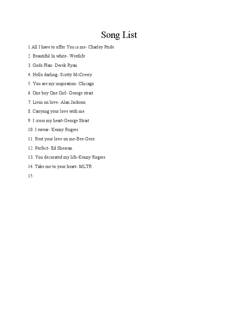 Song List | PDF