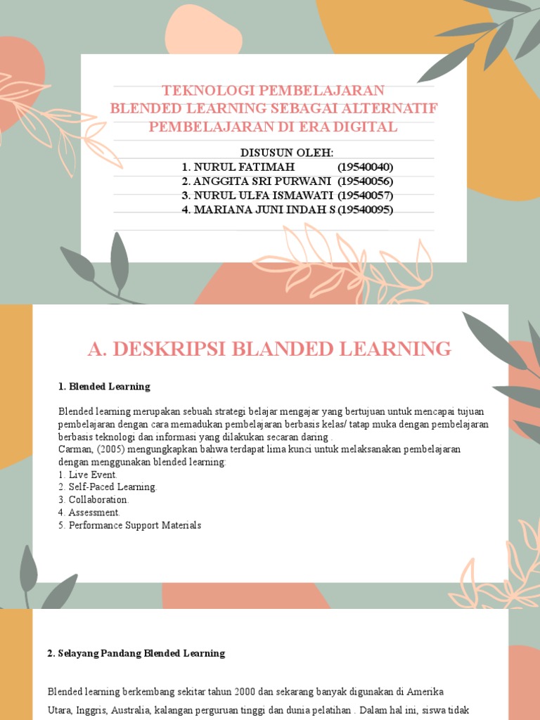 Kelompok 2 Teknologi Pembelajaran (Blended Learning) | PDF