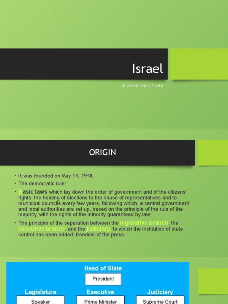 Israel Political System | PDF