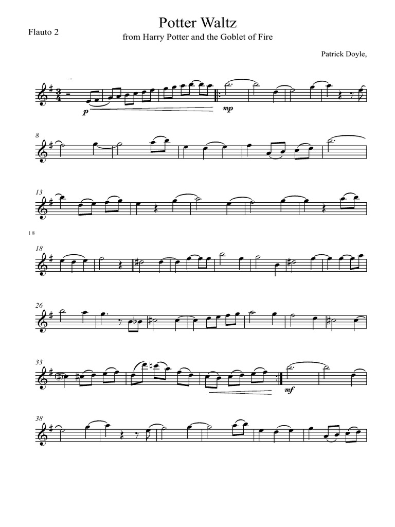 Waltz Harry Potter - Flauto 2 | PDF
