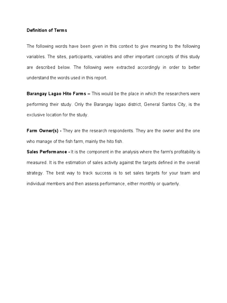 Definition of Terms Hito | PDF