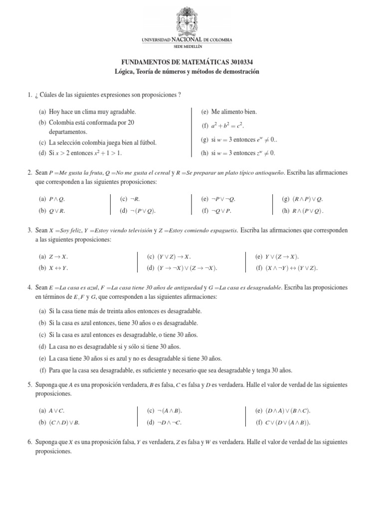 Fundamentos de lógica, teoría de números y métodos de demostración ...