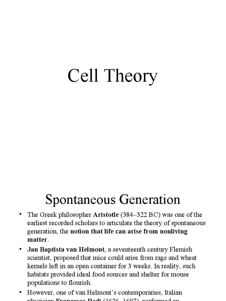 Cell Theory | PDF | Endoplasmic Reticulum | Mitochondrion
