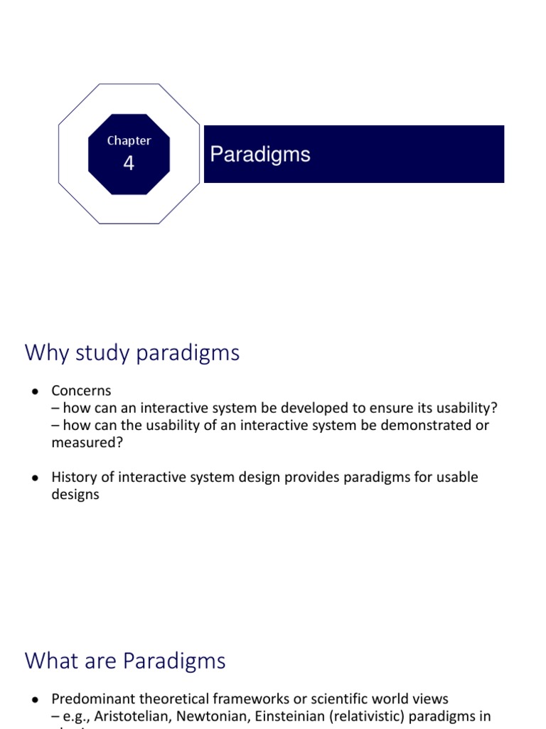 Chapter 4 Paradigm | PDF | User Interface | Computing